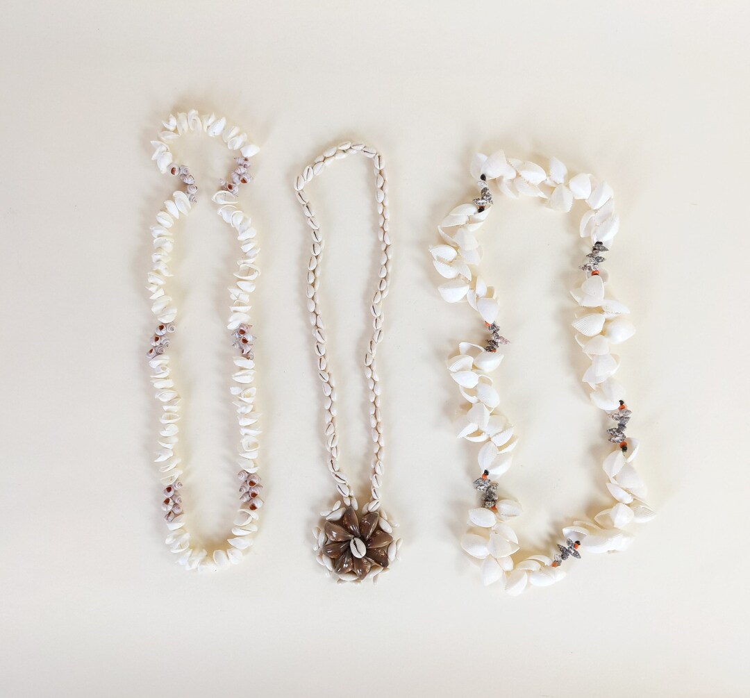 3 French Vintage Real Shell Pendant Beach Wedding Jewelry Mermaid ...