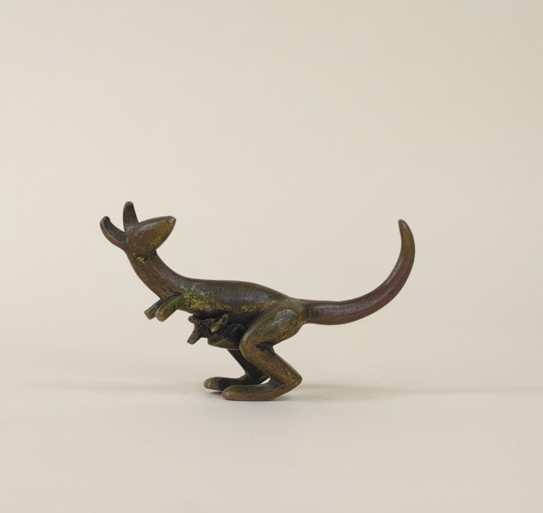 Vintage 1950s Vienna Austria Modernist Bronze Kangaroo Statuette Figure ...