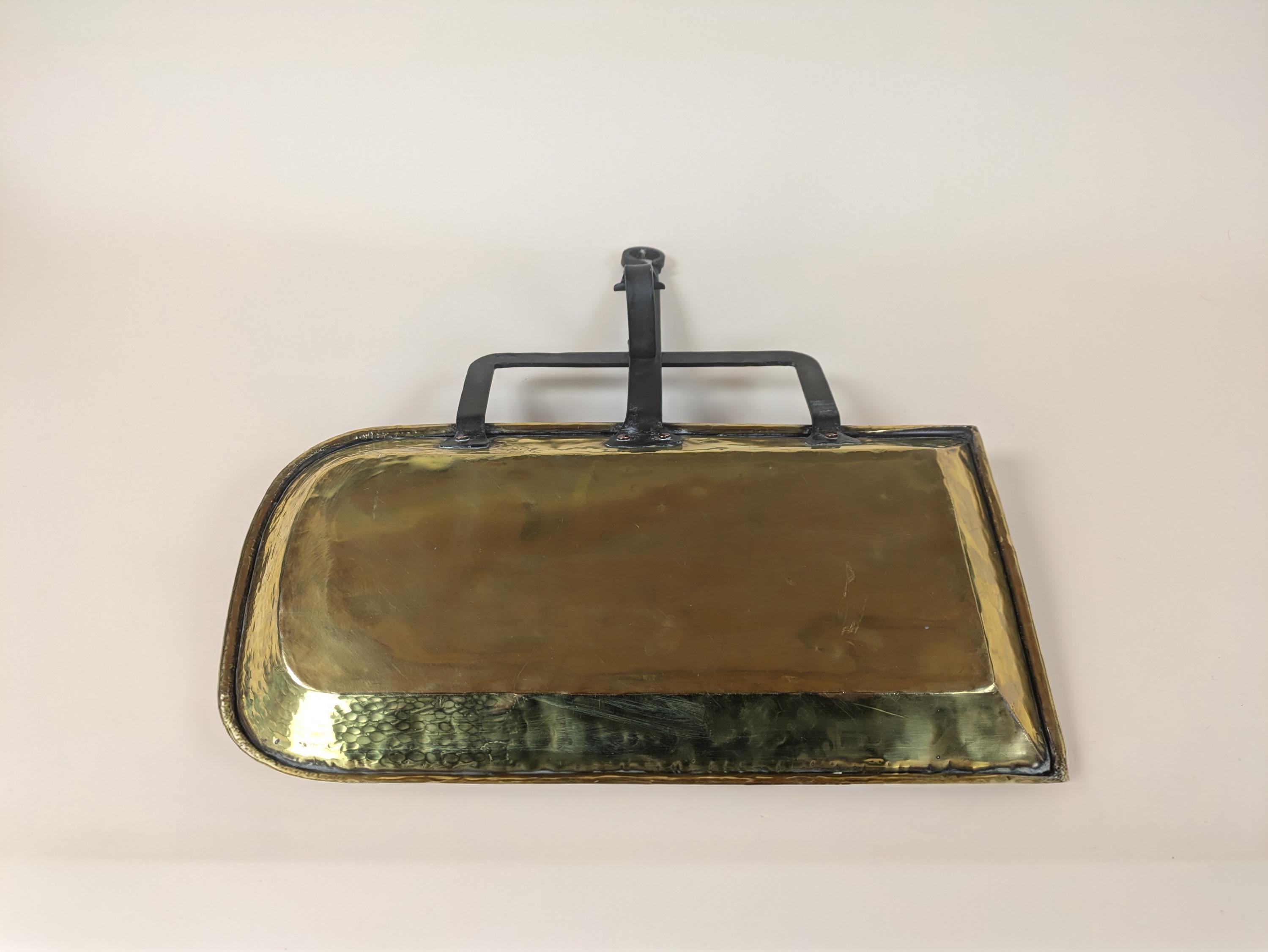 Large Antique French Drip Pan Signed Matillon Villedieu Hammered Brass ...