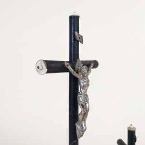 Pair Antique French Ebonized Napoleon 3 Style Wood Metal and Bone ...