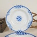 4 French Ironstone Pottery Bowls With Blue Transferware Art - Etsy