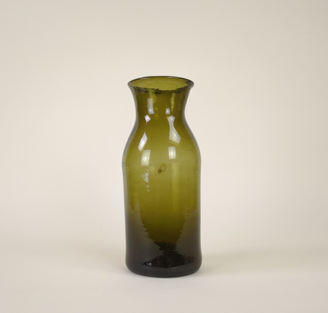 Antique French Green Glass Truffle Jar, Primitive 18th Century Canning ...