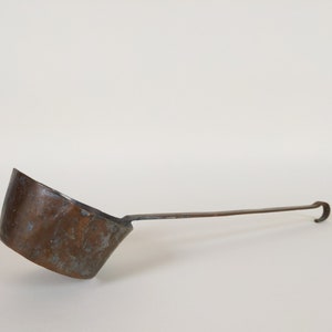 Rustic French Copper and Metal Ladle With Forged Handle Antique ...