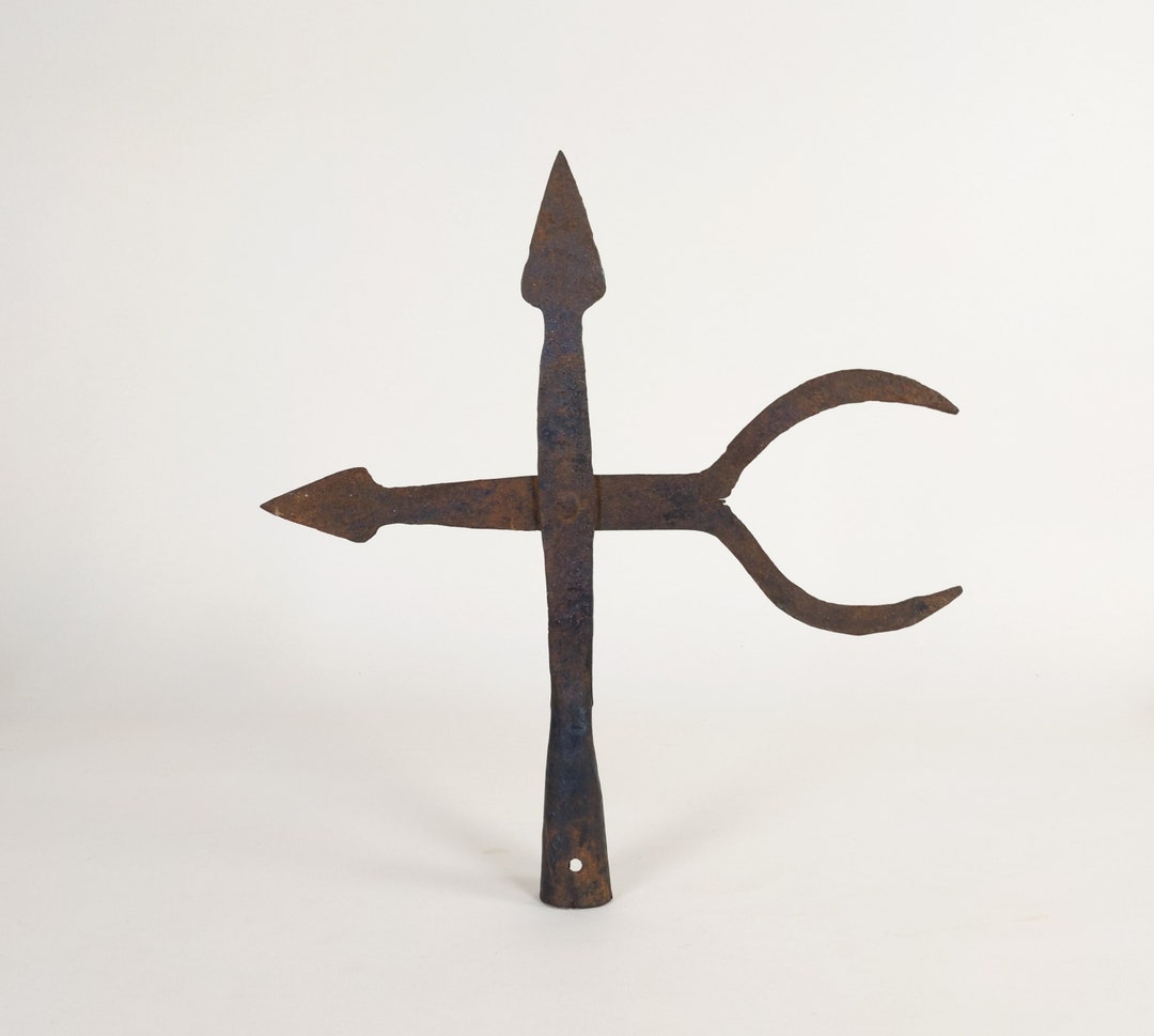 18th Century Primitive French Antique Forged Iron Tool, 1700s ...