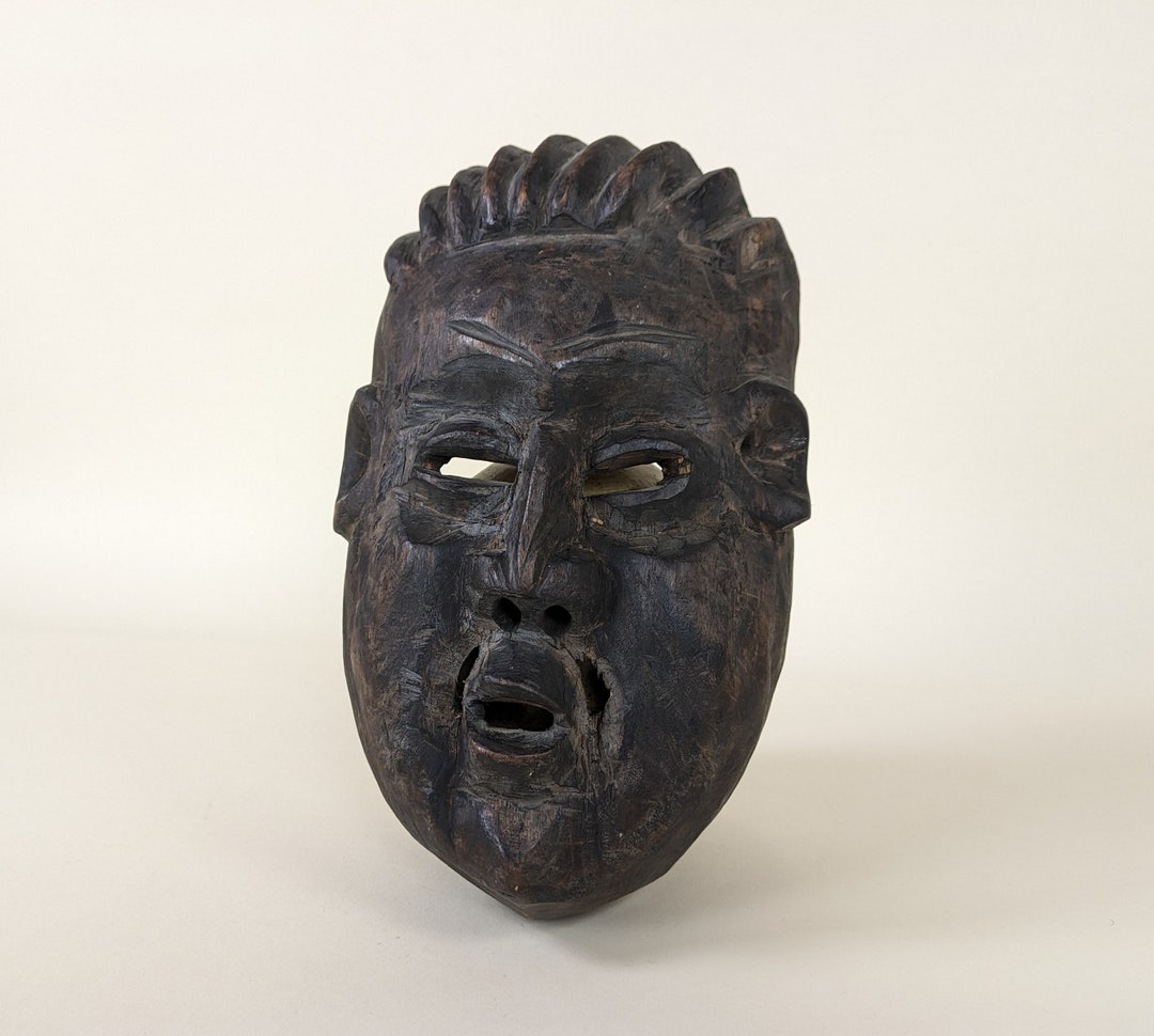 Primitive African Wooden Tribal Mask - Etsy