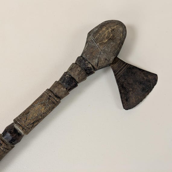 Antique African Tribal Axe with Carved Handle, Collec… - Gem