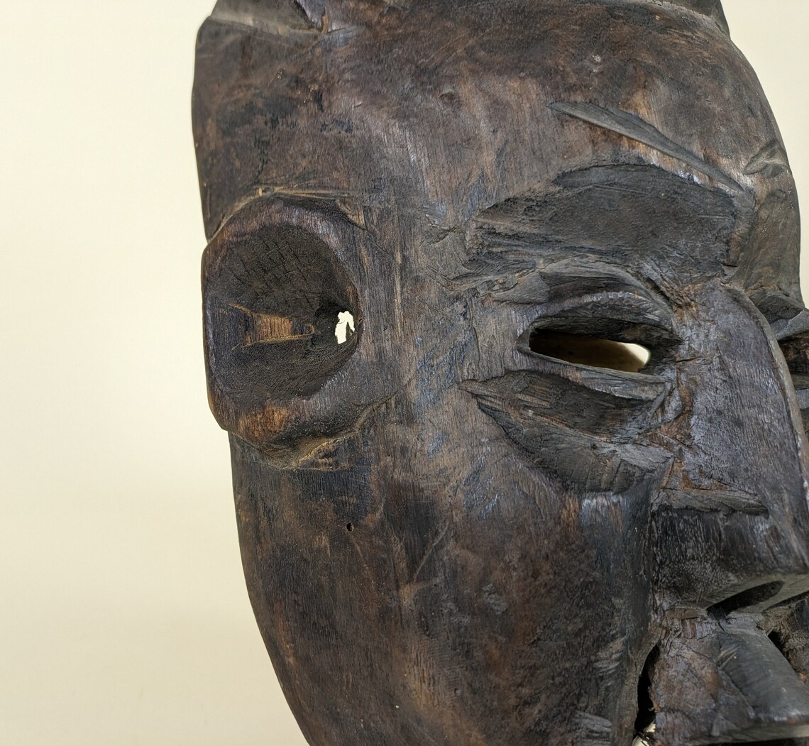 Primitive African Wooden Tribal Mask - Etsy