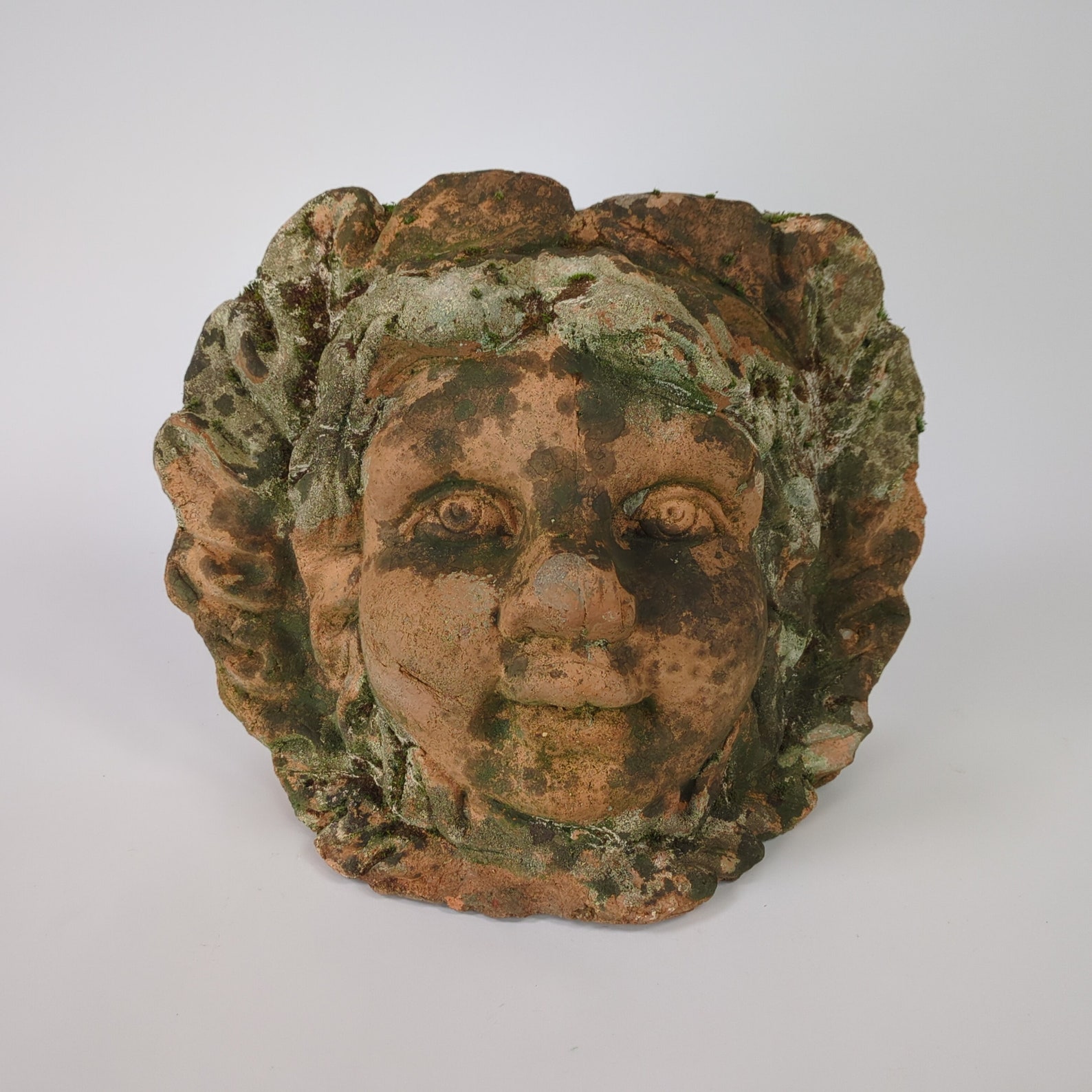 Antique French Terracotta Garden Element, Decorative 1800s Female ...