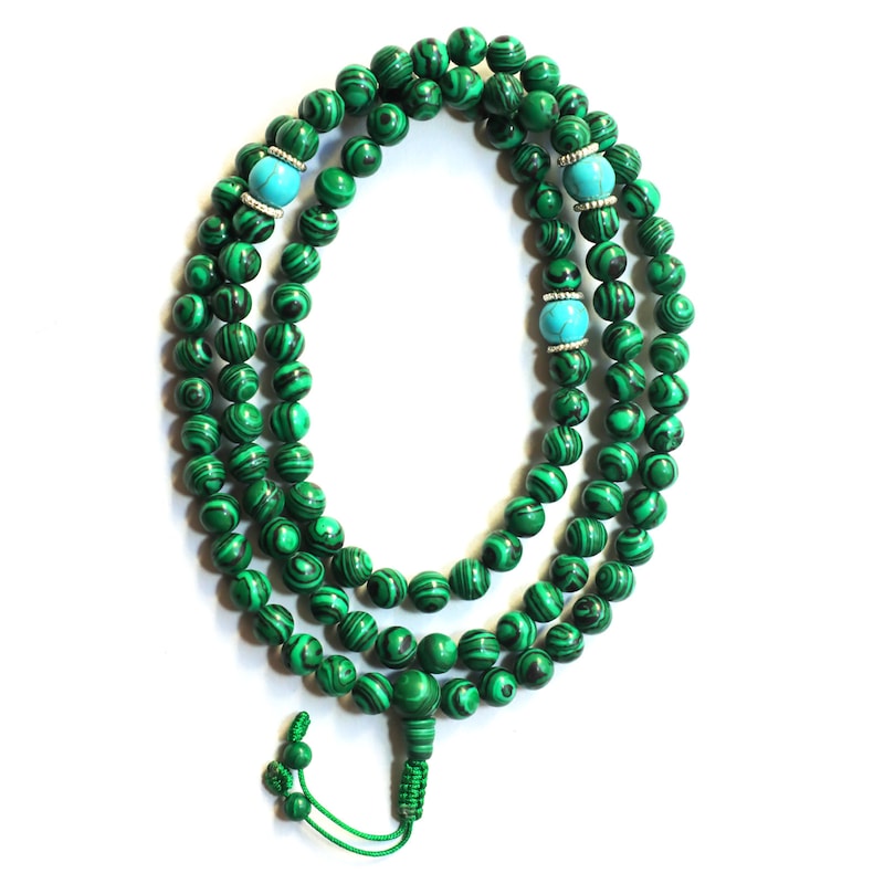 Malachite Mala - Etsy