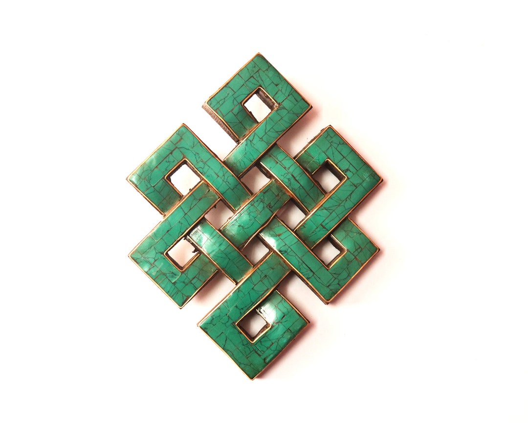 Buddhist "endless Knot" Symbol, Eternal Knot, Auspicious Symbol, Inlaid ...