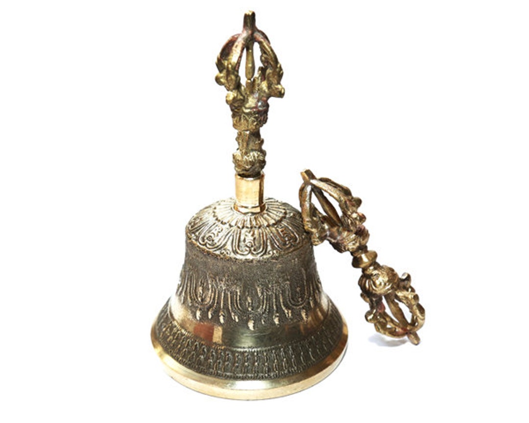 Bell & Dorje Set Large, Nepali Bell Dorje, Tibetan Buddhist Ritual ...