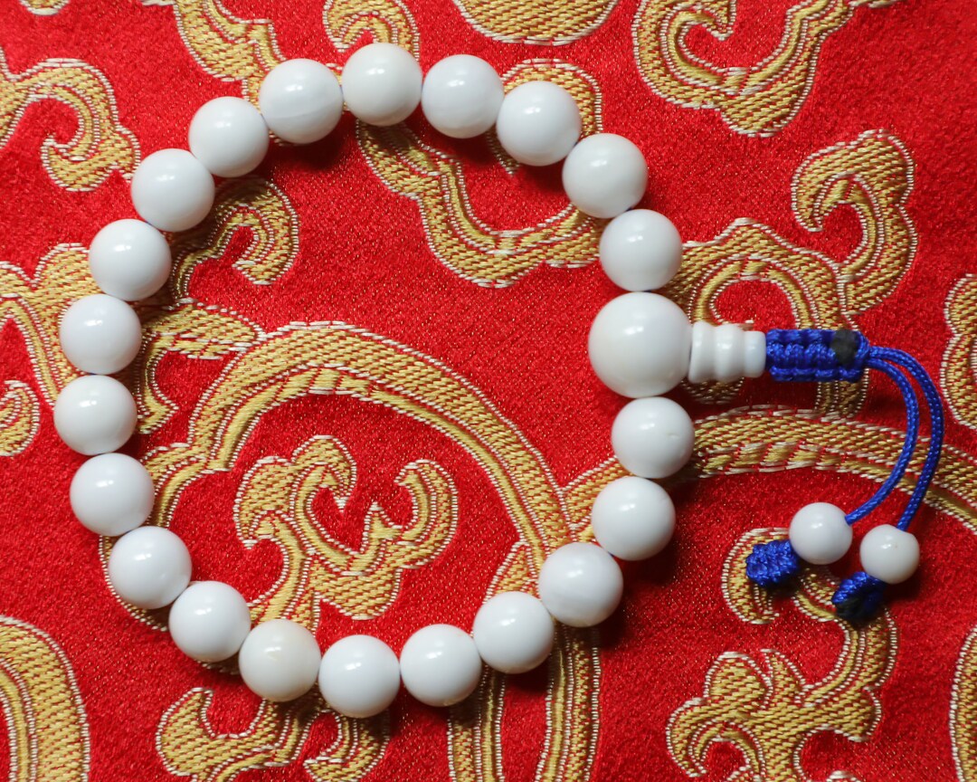 Best Quality Mala, White Conch Shell Buddhist Prayer Wrist Mala ...