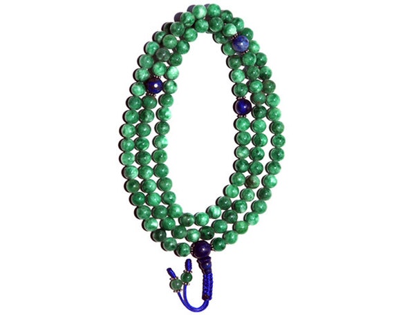 Taiwanese Jade Stone Mala Custom Design Lapis Beads Coral | Etsy