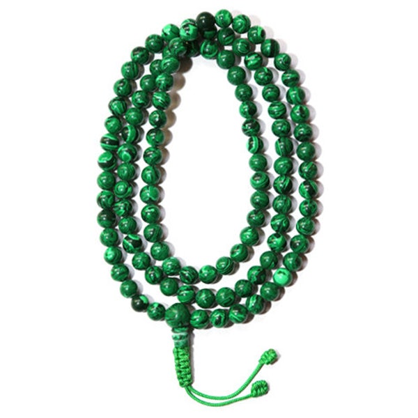 Malachite Mala - Etsy