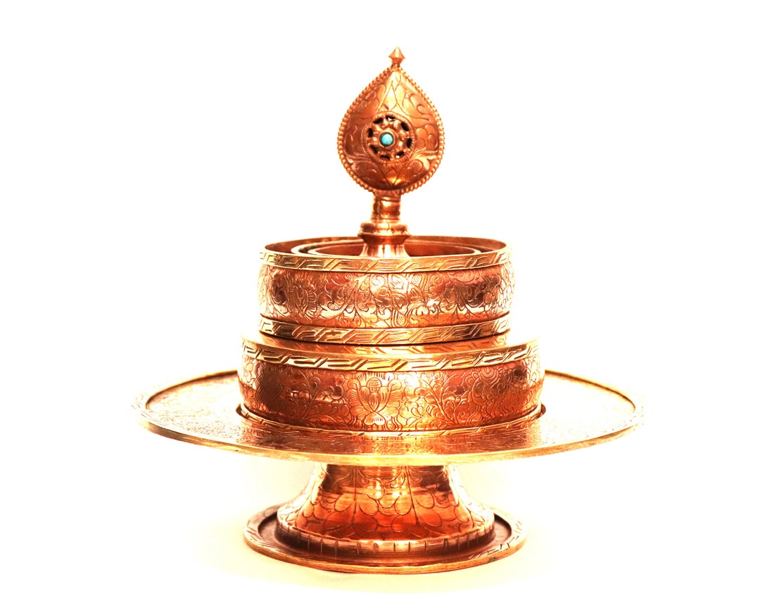 Best Quality Hand Carved Copper Mandala Set, 8 Auspicious Symbols ...