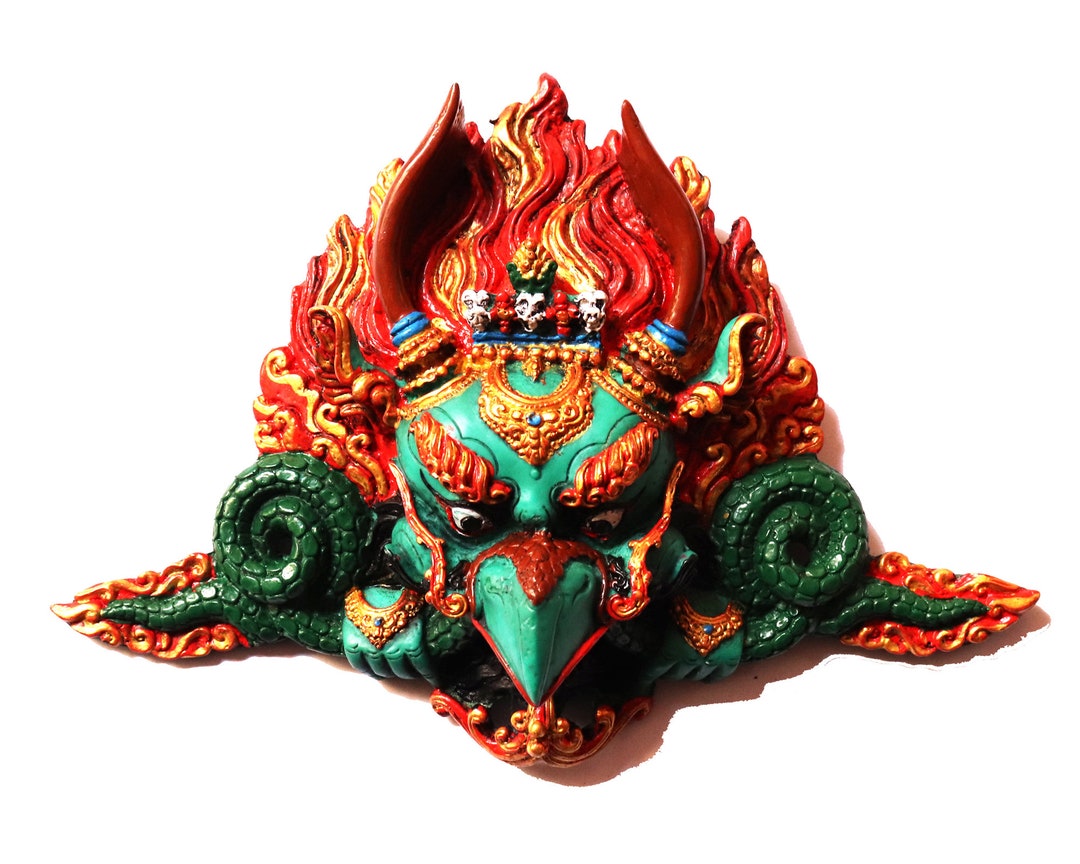 Fine Quality Hand Painted Turquoise Face "garuda" Wall Hanging, Resin ...