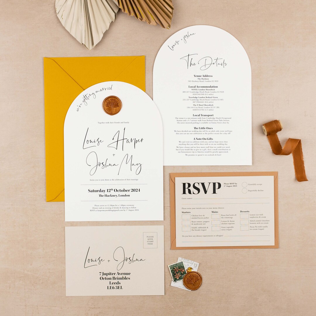 ALCHEMY WEDDING INVITATION Simple Wedding Invitation Arch Wedding ...