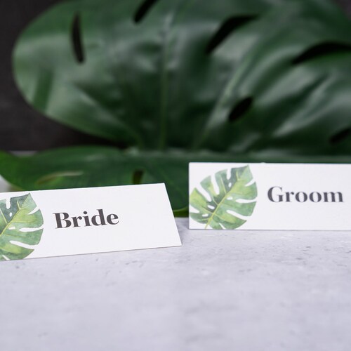 Tropical Place Card Template INSTANT DOWNLOAD Printable | Etsy