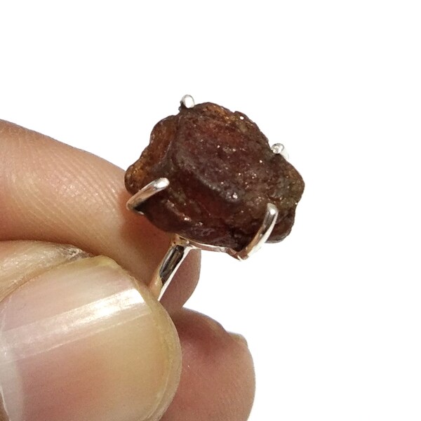 Rough Gemstone Ring - Etsy