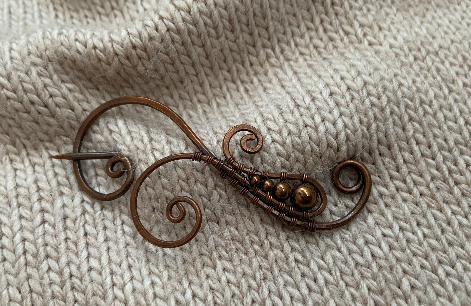 Elven Brooch,shawl Pin,scarf Pin,sweater Brooch, Knitting ...