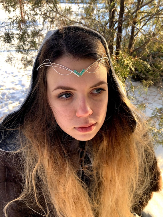 Circlet Headpiece-weddingtiara-crown-medieval - Etsy