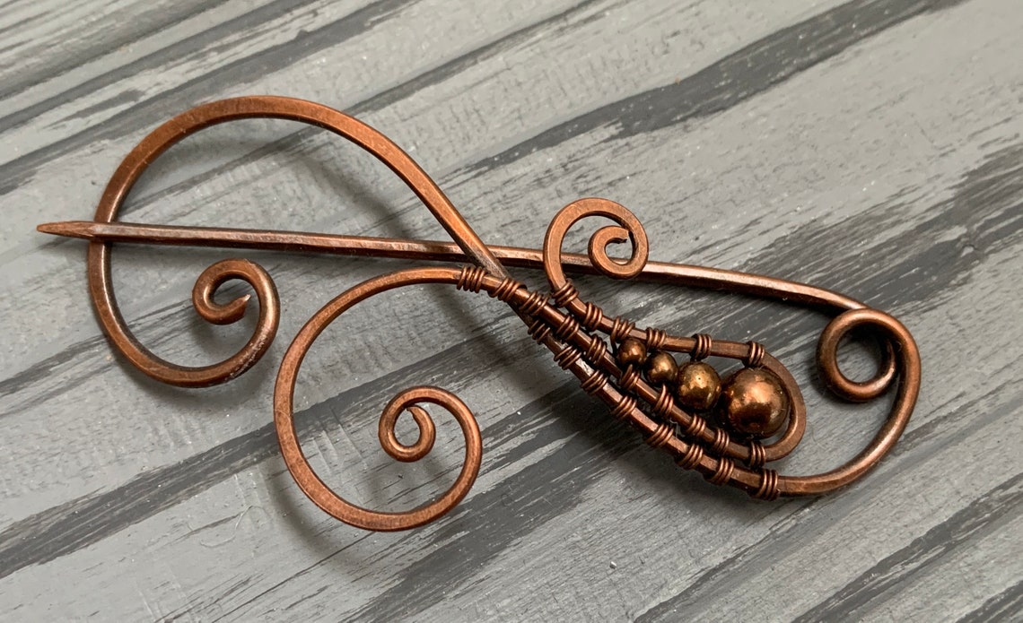 Elven Brooch,shawl Pin,scarf Pin,sweater Brooch, Knitting ...