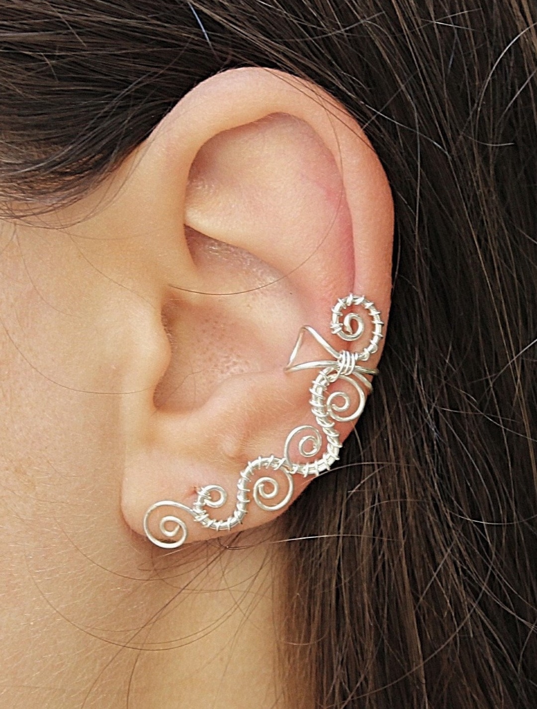 Ear Cuff Fake Piercing Cartilage Chain Earrings Cartilage Earring Chain ...