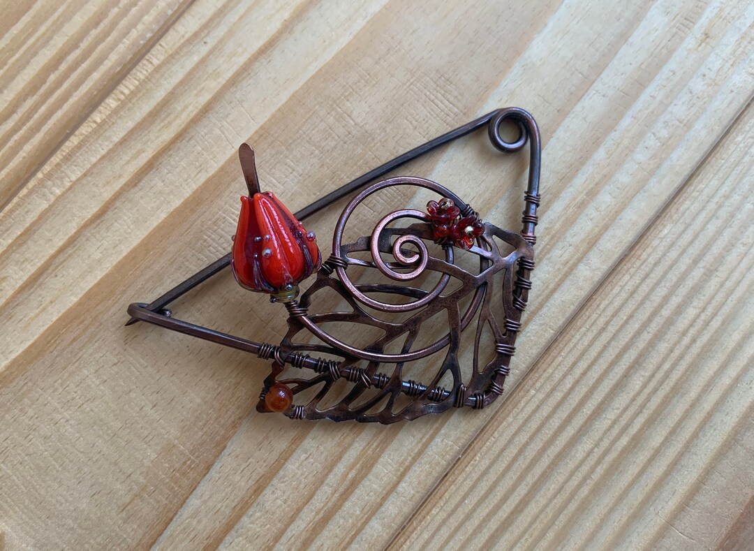 Elven Brooch,shawl Pin,scarf Pin,sweater Brooch, Knitting ...