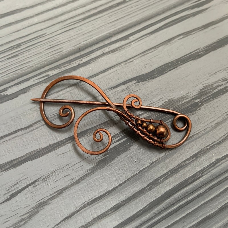 Copper Shawl Pin - Etsy