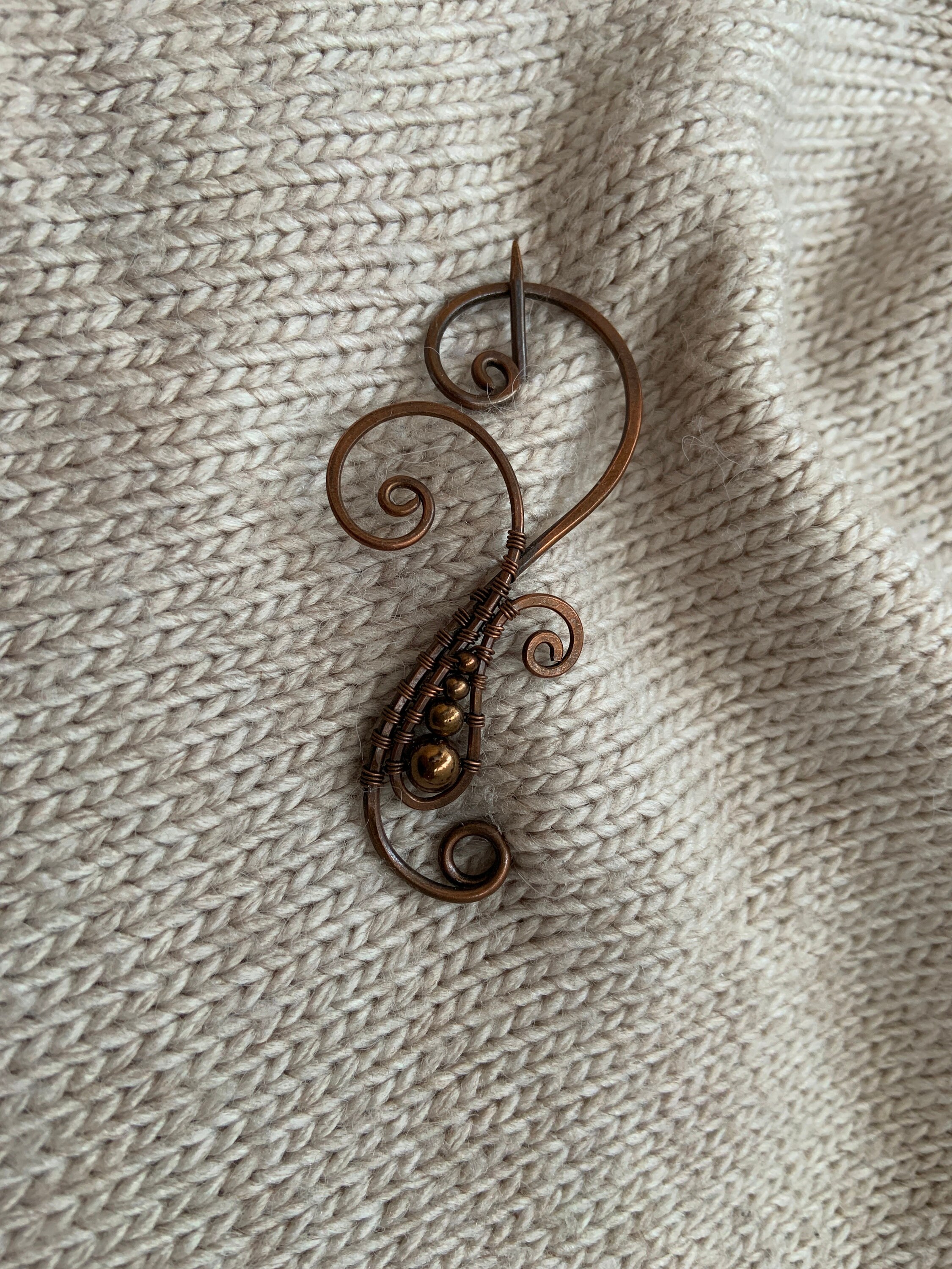 Elven Brooch,shawl Pin,scarf Pin,sweater Brooch, Knitting ...