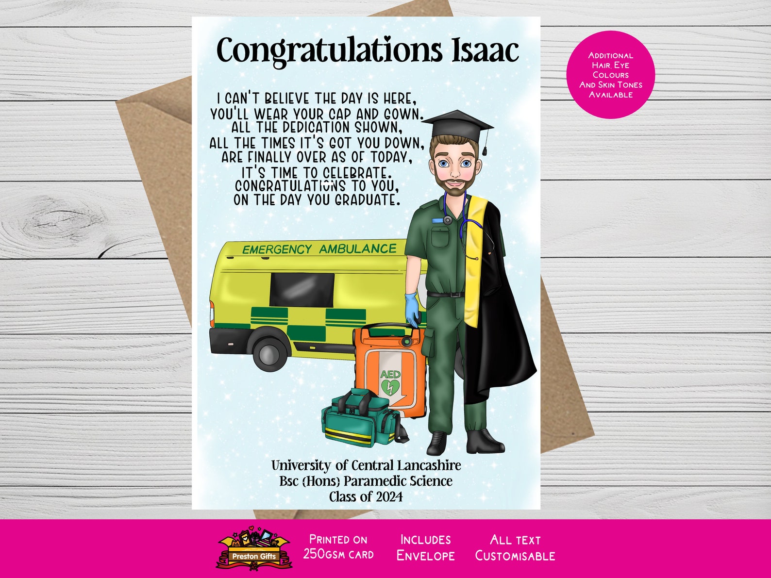 Graduation Card for Son, Congratulations Card for Male Paramedic ...