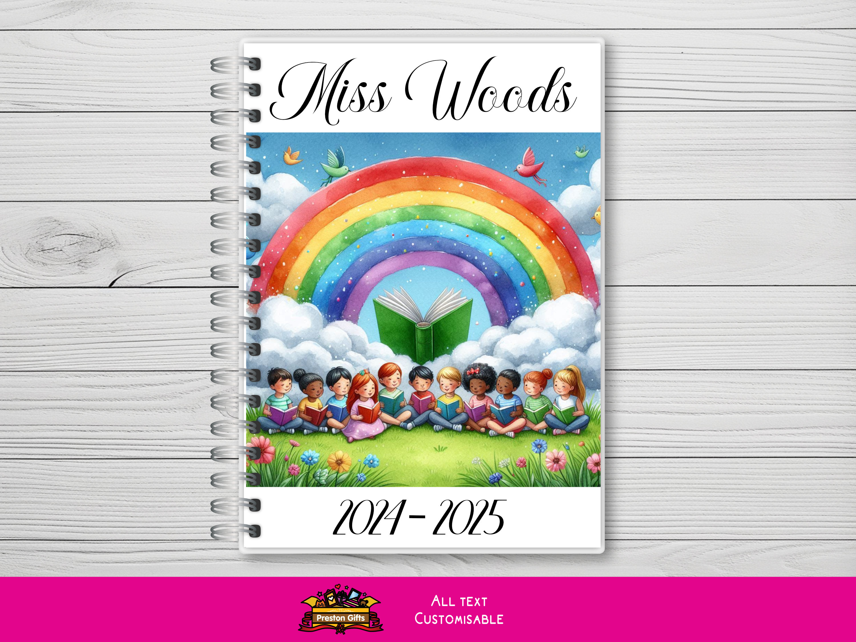 Personalised A4 Teacher Planner, Custom Diary for Teacher, Female ...