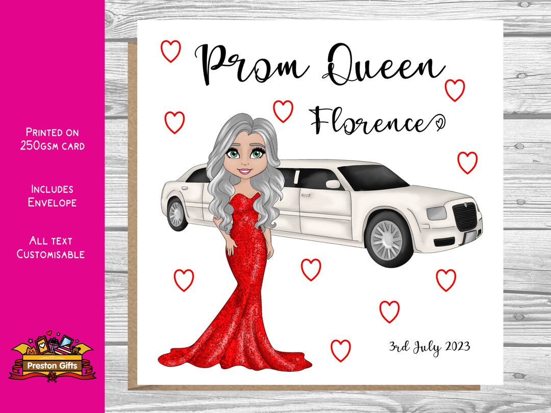 Prom 2024 Card, School Dance Card for Daughter, Prom Keepsake, Uni ...