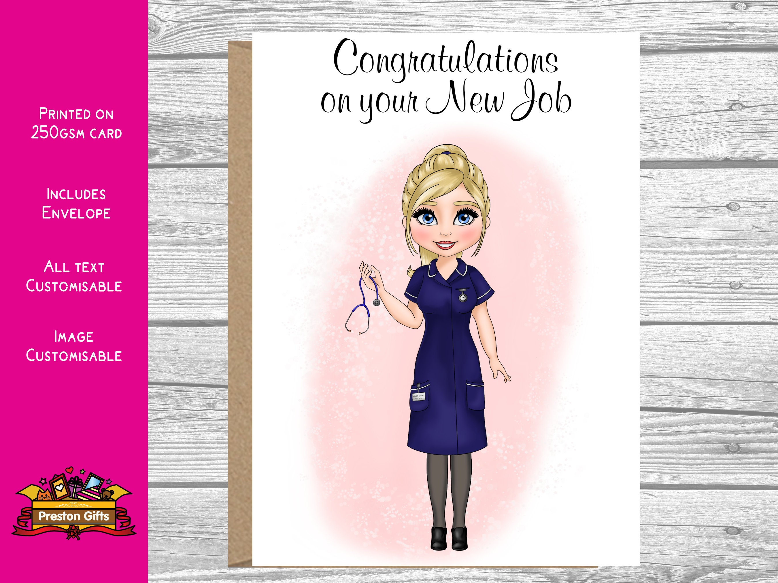 Congratulations on Your New Job Nurse Card, New Job Card for Nurse ...