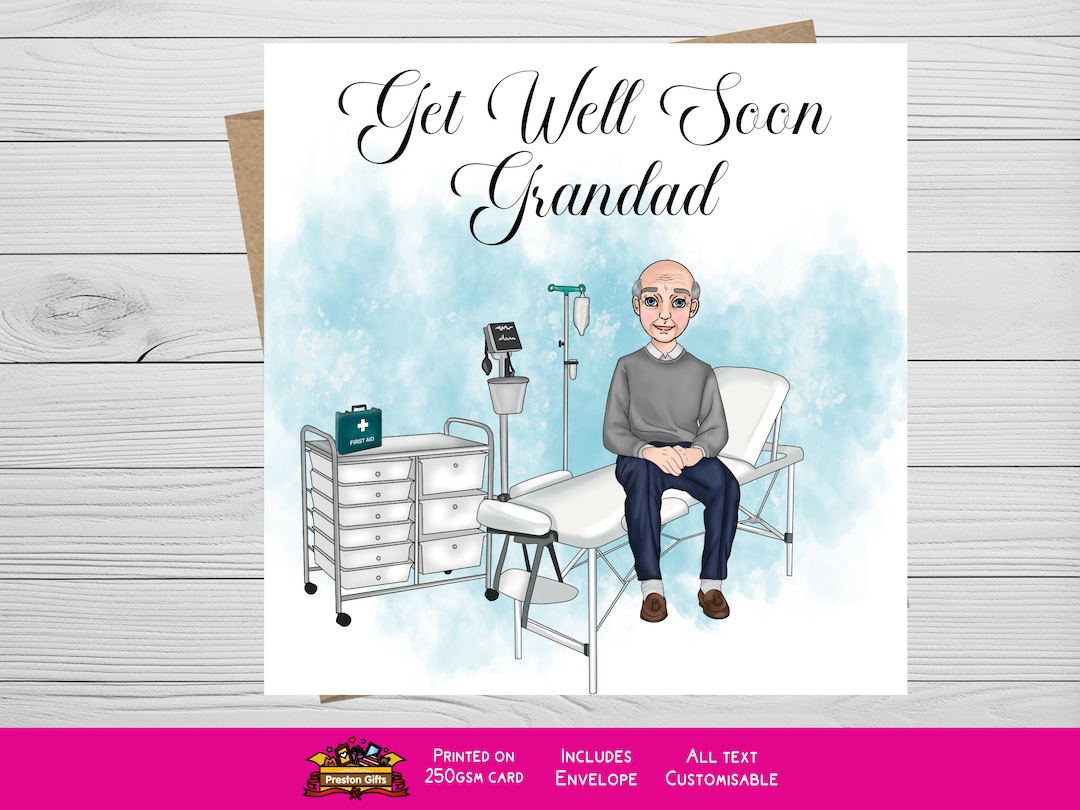 Get Well Soon Card for Grandad, Get Better Soon Grandpa Card ...