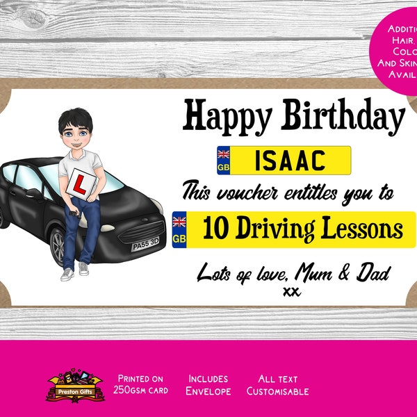 Printable Driving Lesson Voucher - Etsy UK