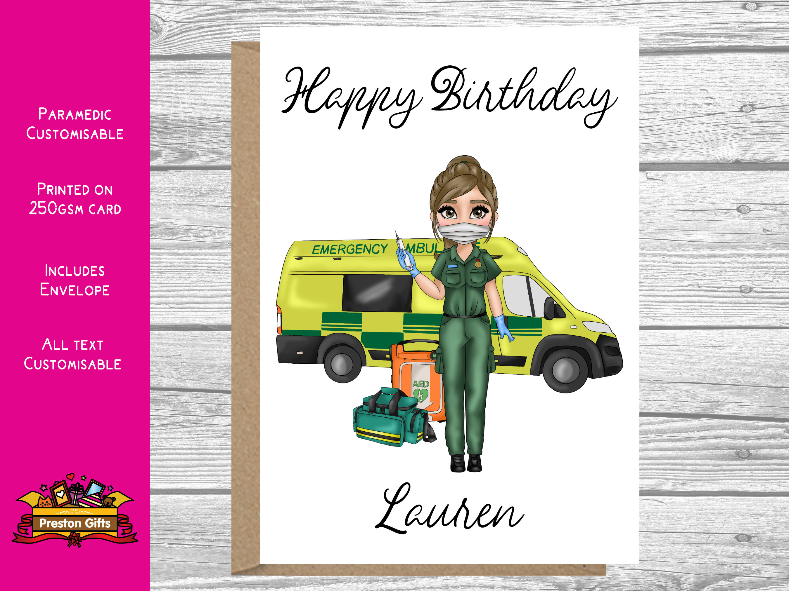 Paramedic Birthday Card for Her, Personalised Paramedic Card, Female ...