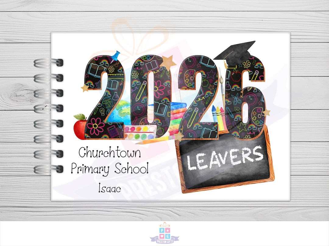 Personalised Class of 2026 Leavers Book, A5 Primary School Leavers Book ...