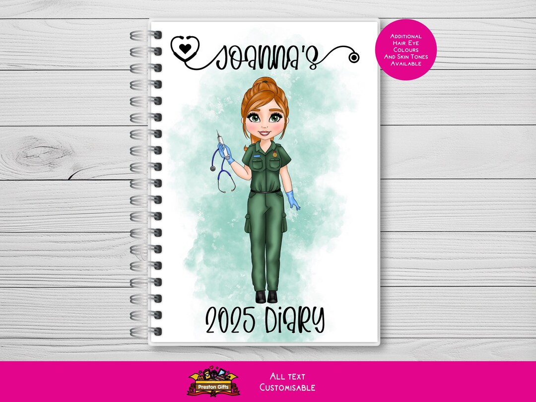 Paramedic 2025 Planner, 2025 Diary for EMT, Personalised NHS Diary for ...