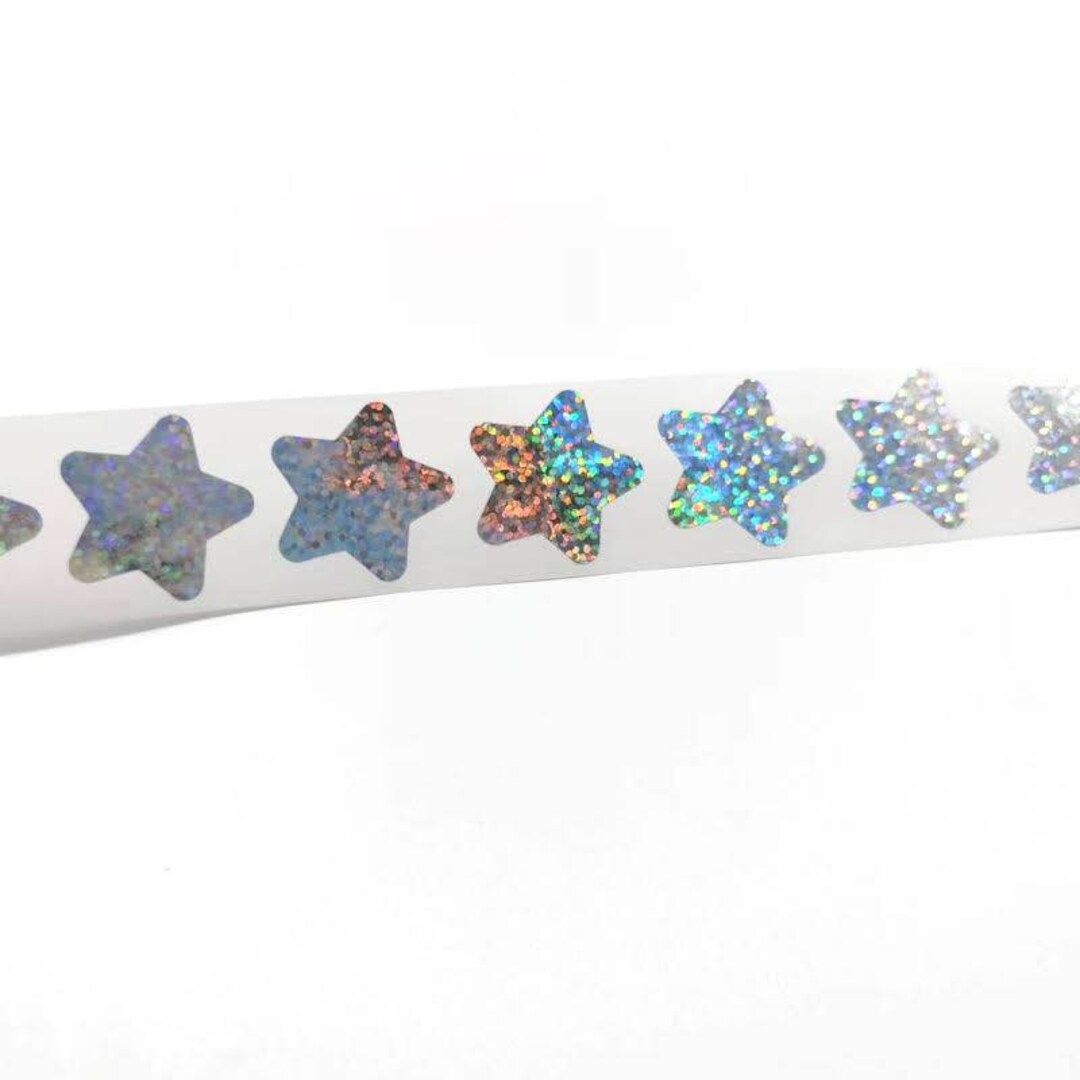 Glitter Star Scratch to Reveal Sticker Holographic Scratch - Etsy