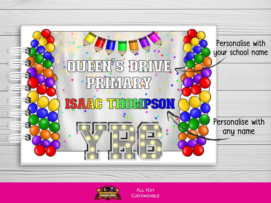 Personalised Primary School Leavers Book, A5 High School Leavers Book ...