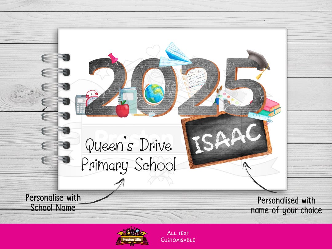 Personalised Class of 2025 Leavers Book, A5 Primary School Leavers Book ...