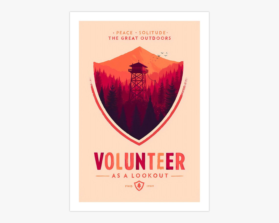 Firewatch Volunteer as A Lookout Canvas Print Watchtower - Etsy UK