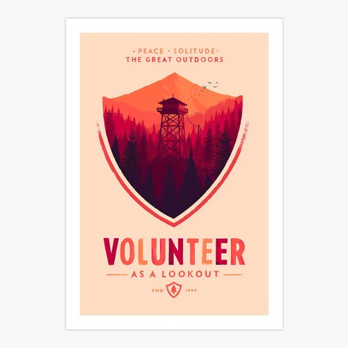 Firewatch Watchtower Canvas Print Daytime Lookout Poster - Etsy