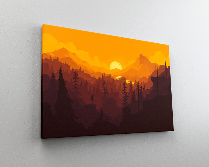 Firewatch Viewpoint Lookout Canvas Print Sunrise Sunset | Etsy