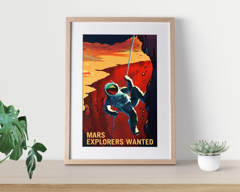 NASA Mars Explorers Wanted Canvas Print the Red Planet | Etsy