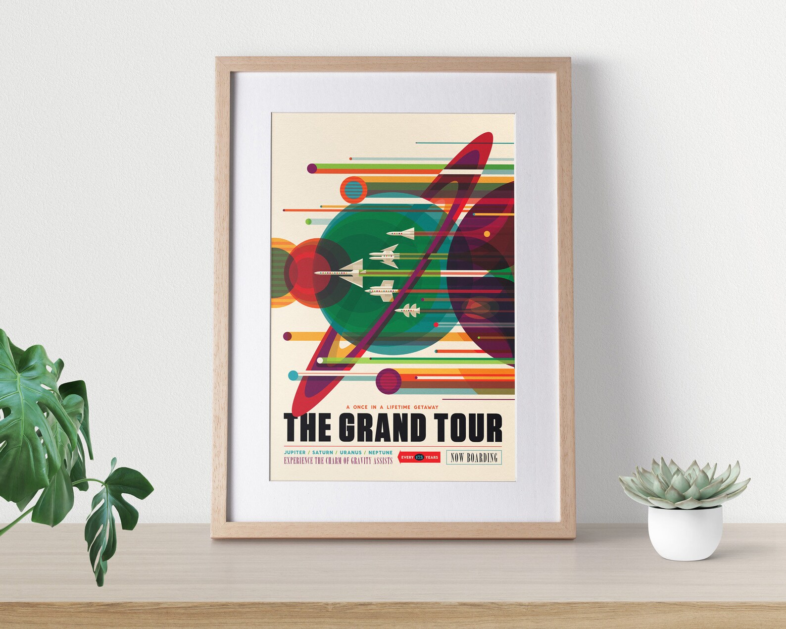 NASA Voyager Canvas Print the Grand Tour Poster Solar | Etsy