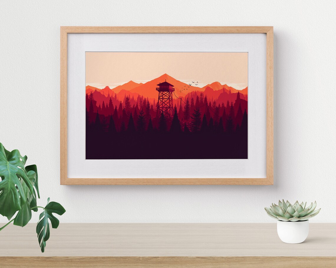 Firewatch Watchtower Canvas Print Daytime Lookout Poster - Etsy