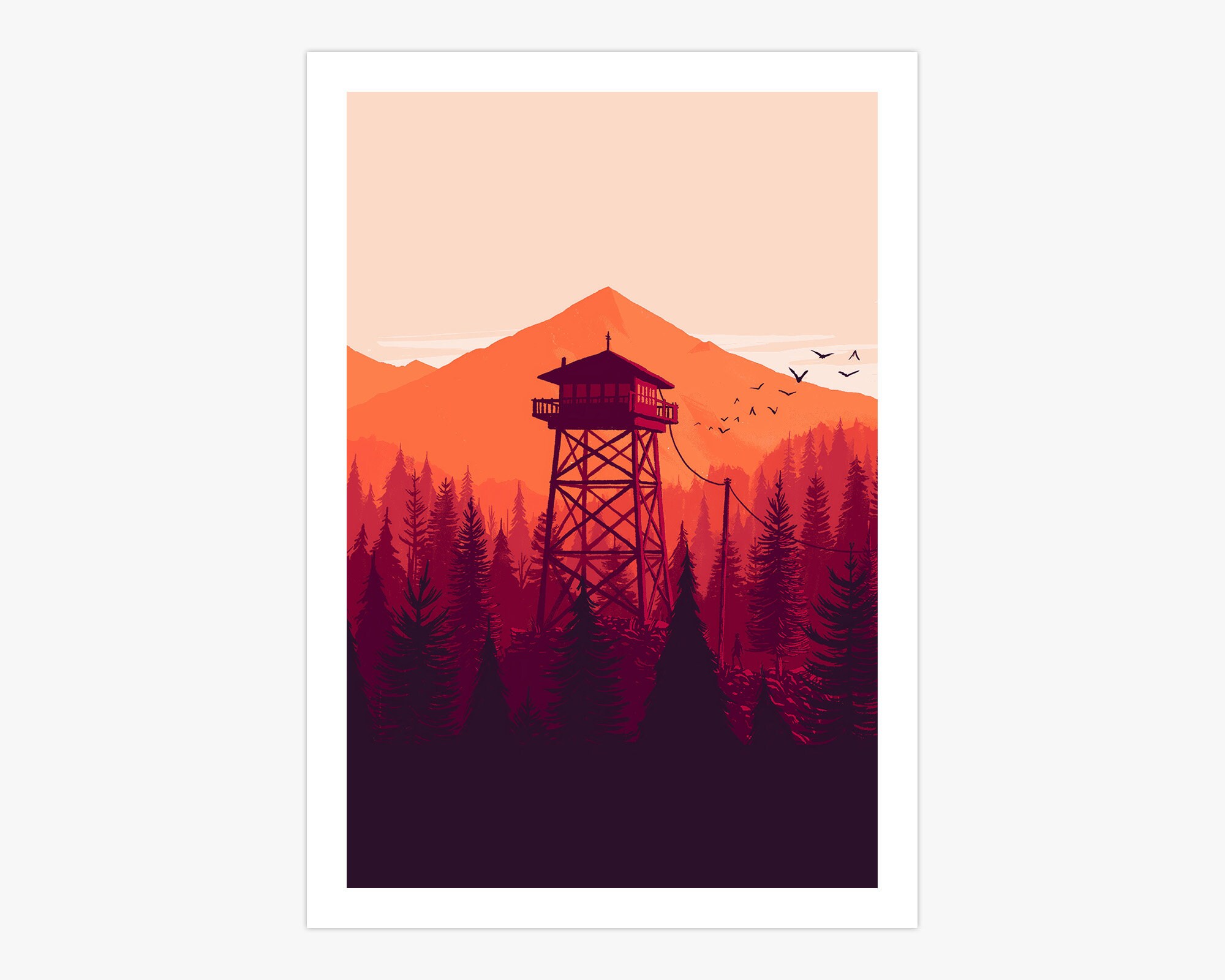 Firewatch Watchtower Canvas Print Daytime Lookout Poster | Etsy UK