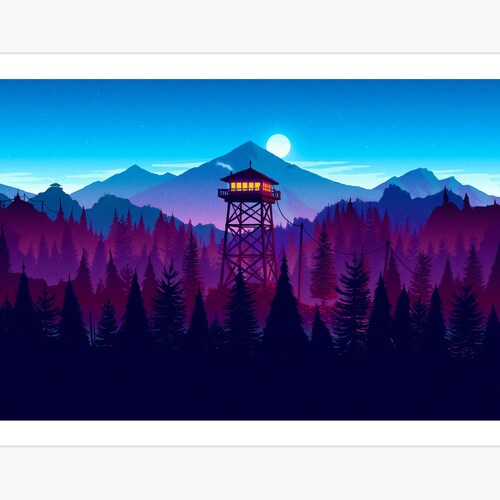 Firewatch Watchtower Canvas Print Daytime Lookout Poster - Etsy